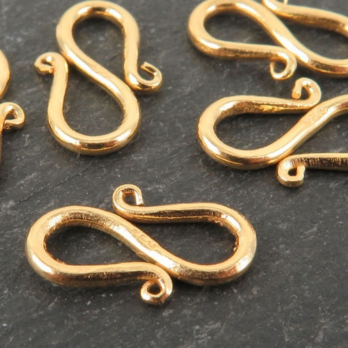 Smooth S Hook Clasp in Sterling Silver or Vermeil Simple | Etsy