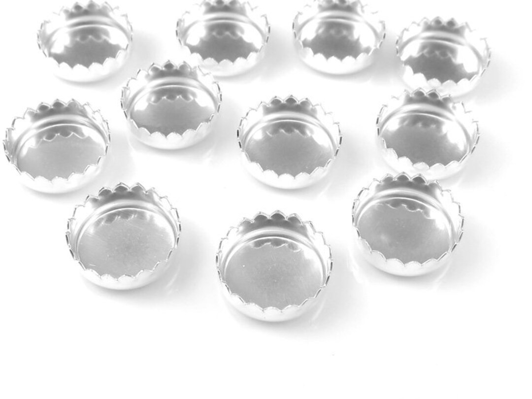 Sterling Silver Serrated Bezel Cup Setting 8mm - Etsy