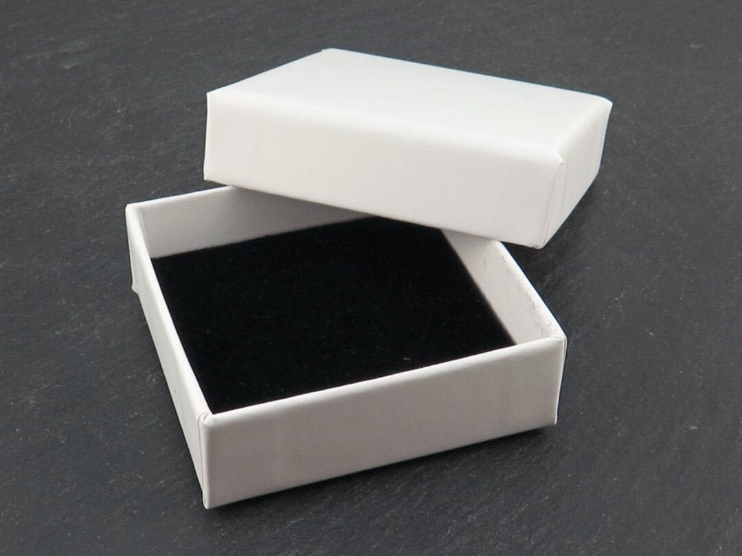 Earring/pendant Box With Foam Insert ~ White ~ 55mm X 55mm - Etsy