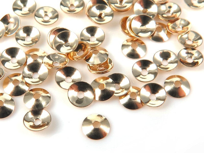 10 Pcs ~ Gold Filled Plain Bead Cap 3mm - Etsy