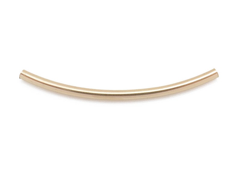 Gold Filled Curved Tube 30mm X 1.5mm - Etsy