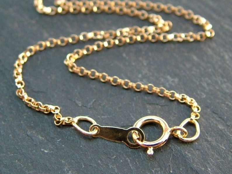 16 Inch 14K Gold Filled Rolo Chain Necklace - Etsy