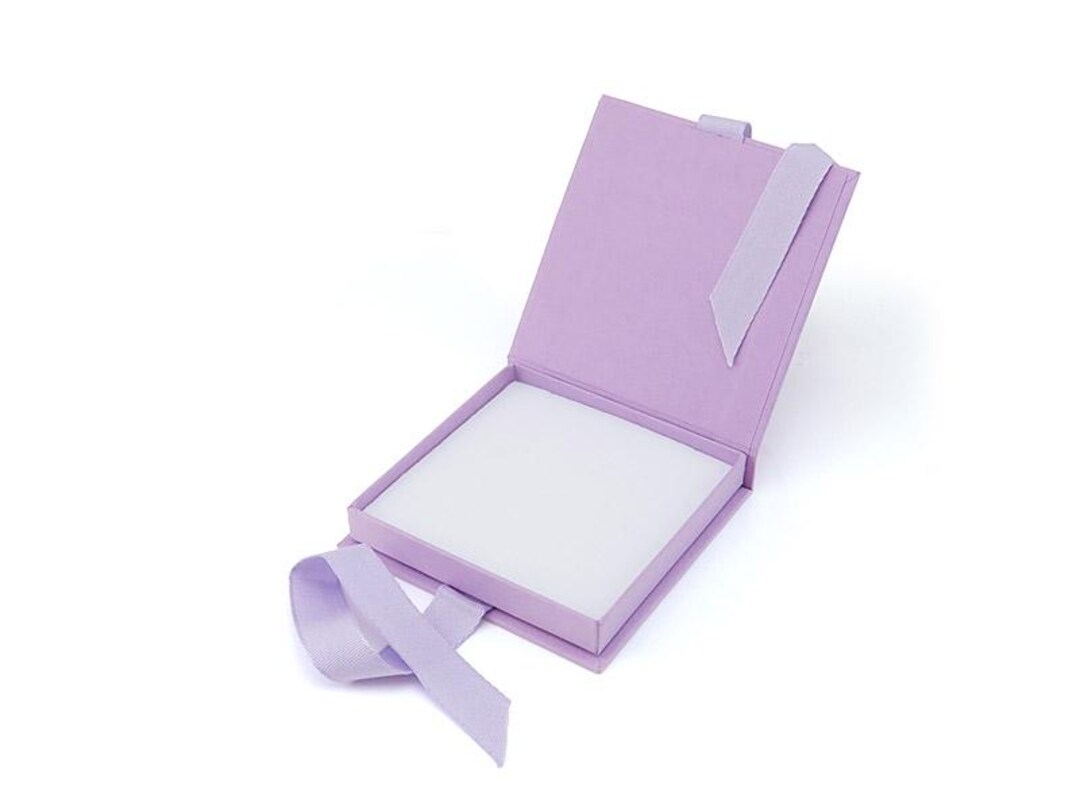Plinth Jewellery Box With Flap Lid ~ Lilac ~ 95mm X 95mm - Etsy