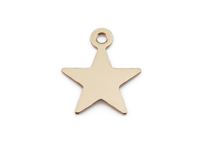 Gold Filled Star Charm 10mm - Etsy