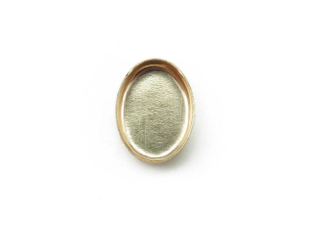 Gold Filled Oval Bezel Cup Setting 7mm X 5mm - Etsy