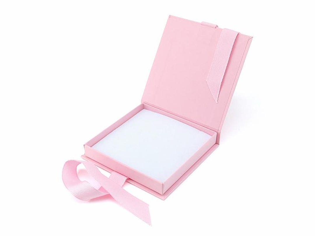 Plinth Jewellery Box With Flap Lid ~ Pale Pink ~ 95mm X 95mm - Etsy