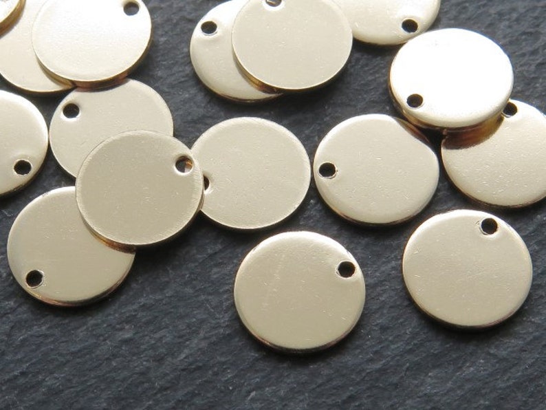 Gold Filled Round Tag Disc 9mm | Etsy