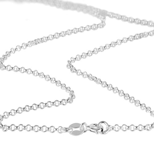 22 Inch Solid Sterling Silver Flat-round Cable Chain Necklace - Etsy