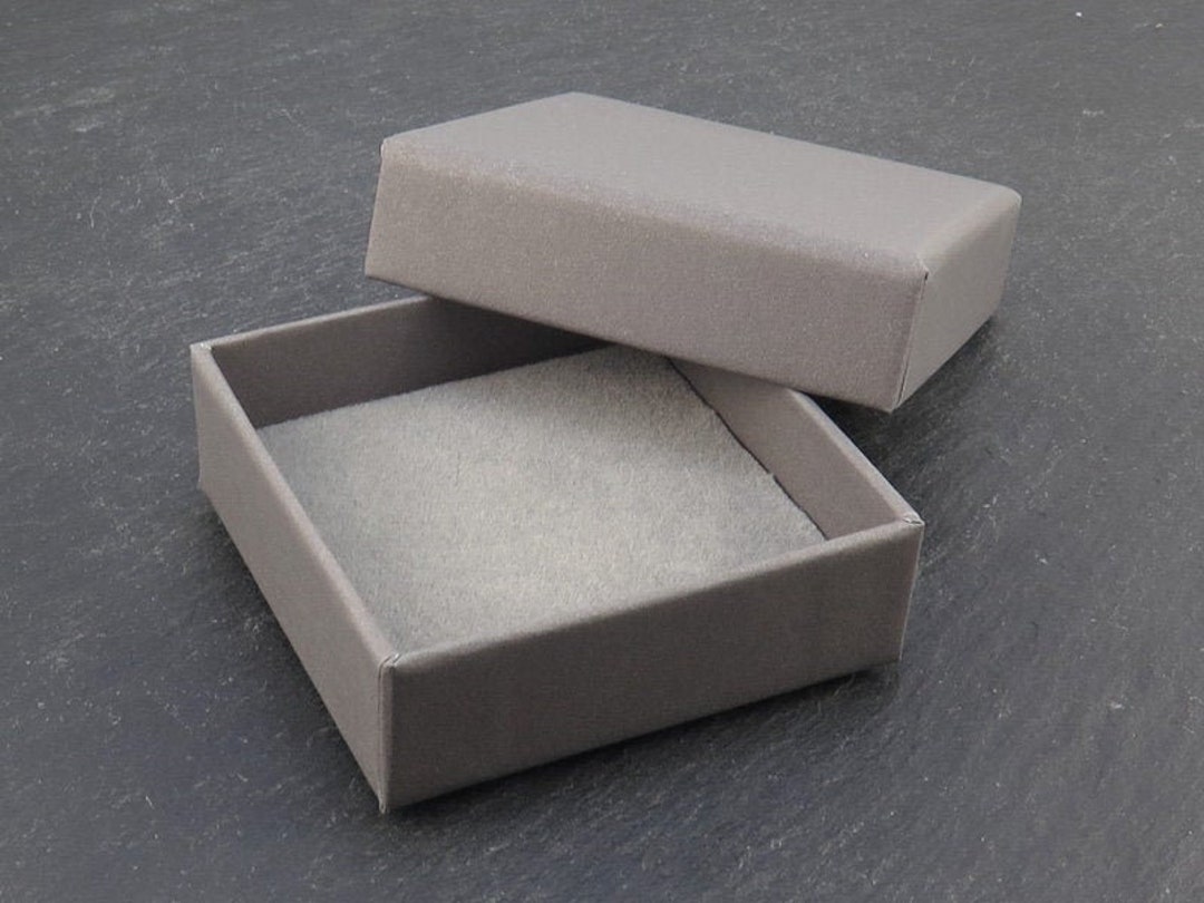 Earring/pendant Box With Foam Insert ~ Grey / Gray ~ 55mm X 55mm - Etsy