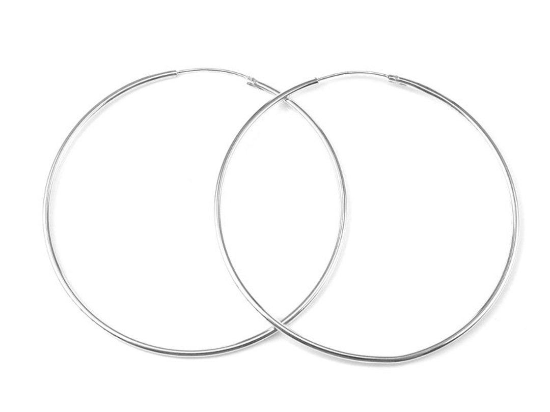 Sterling Silver Earring Hoop Components 50mm ~ PAIR - Etsy