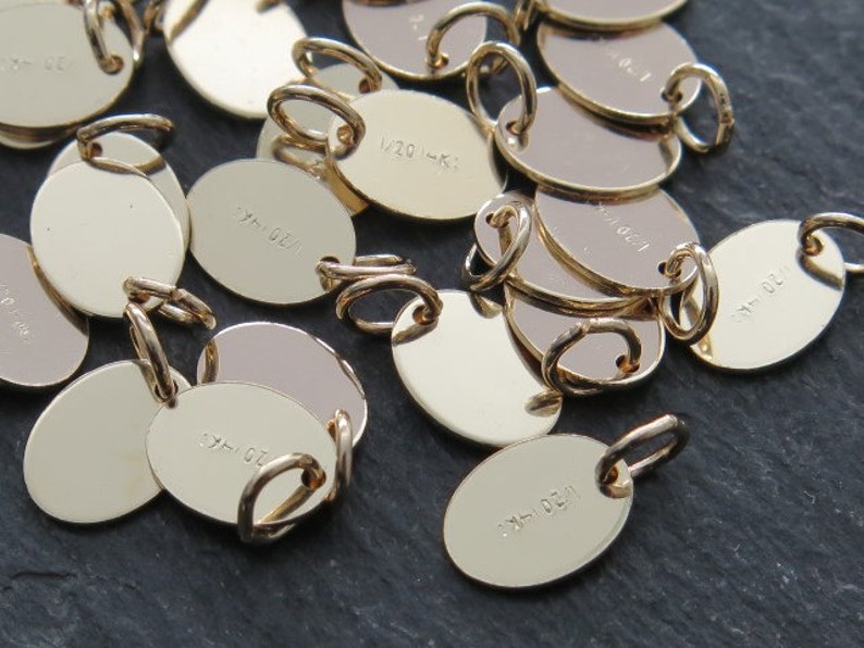 Gold Filled Stamped Oval Tag 7mm - Etsy UK