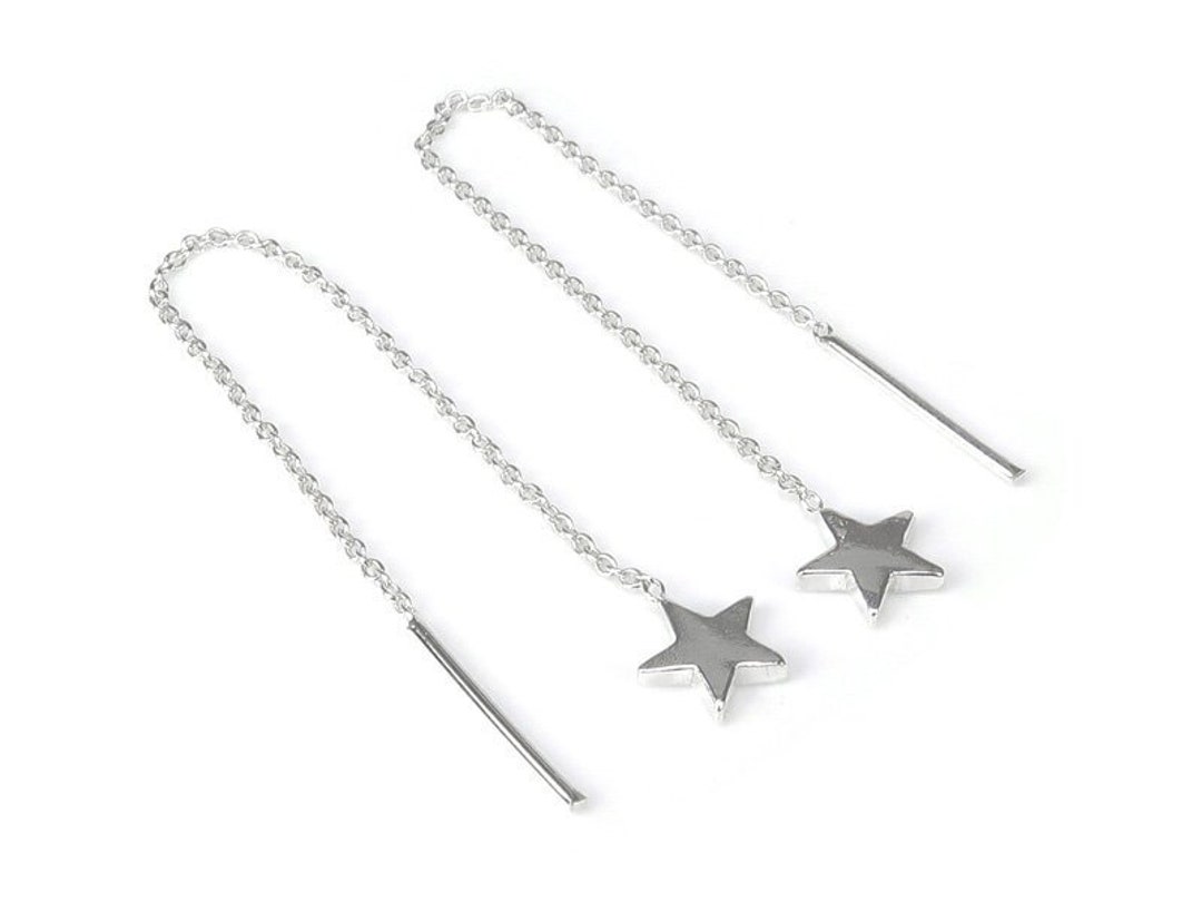 Sterling Silver Star Threaders PAIR - Etsy