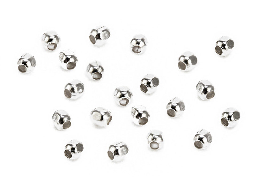 10 Pcs ~ Sterling Silver Square Bead (rounded Corners) 2mm - Etsy