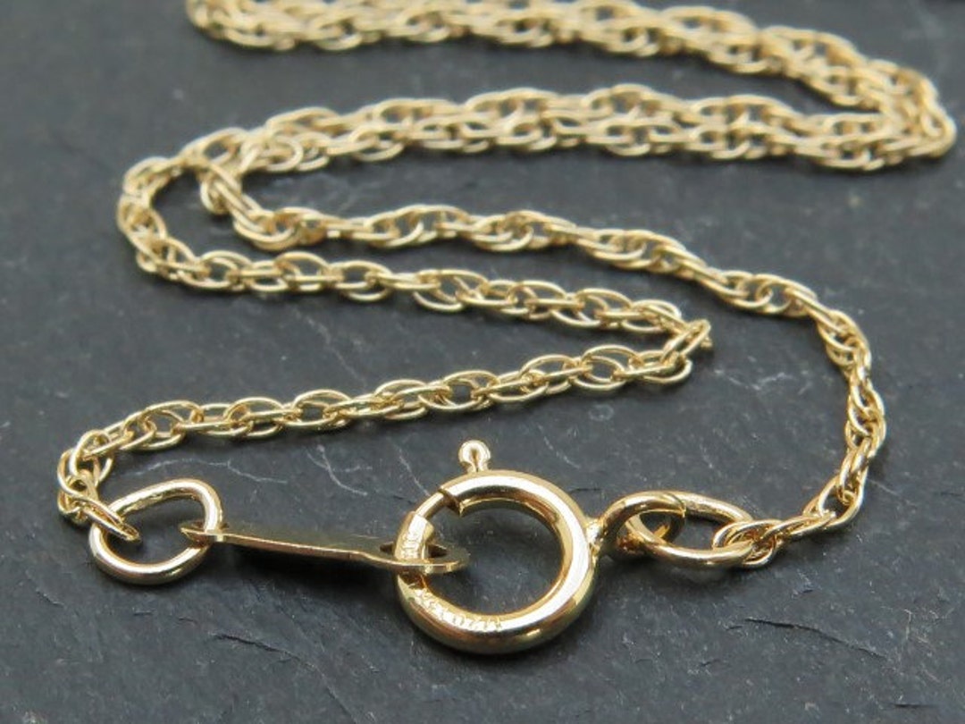 18 Inch 14K Gold Filled Rope Chain Necklace - Etsy