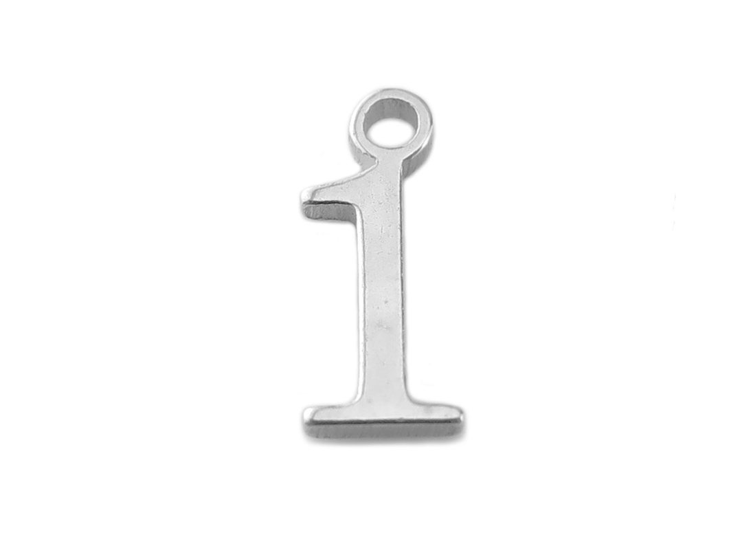 Sterling Silver Number Charm ~ 1 - Etsy