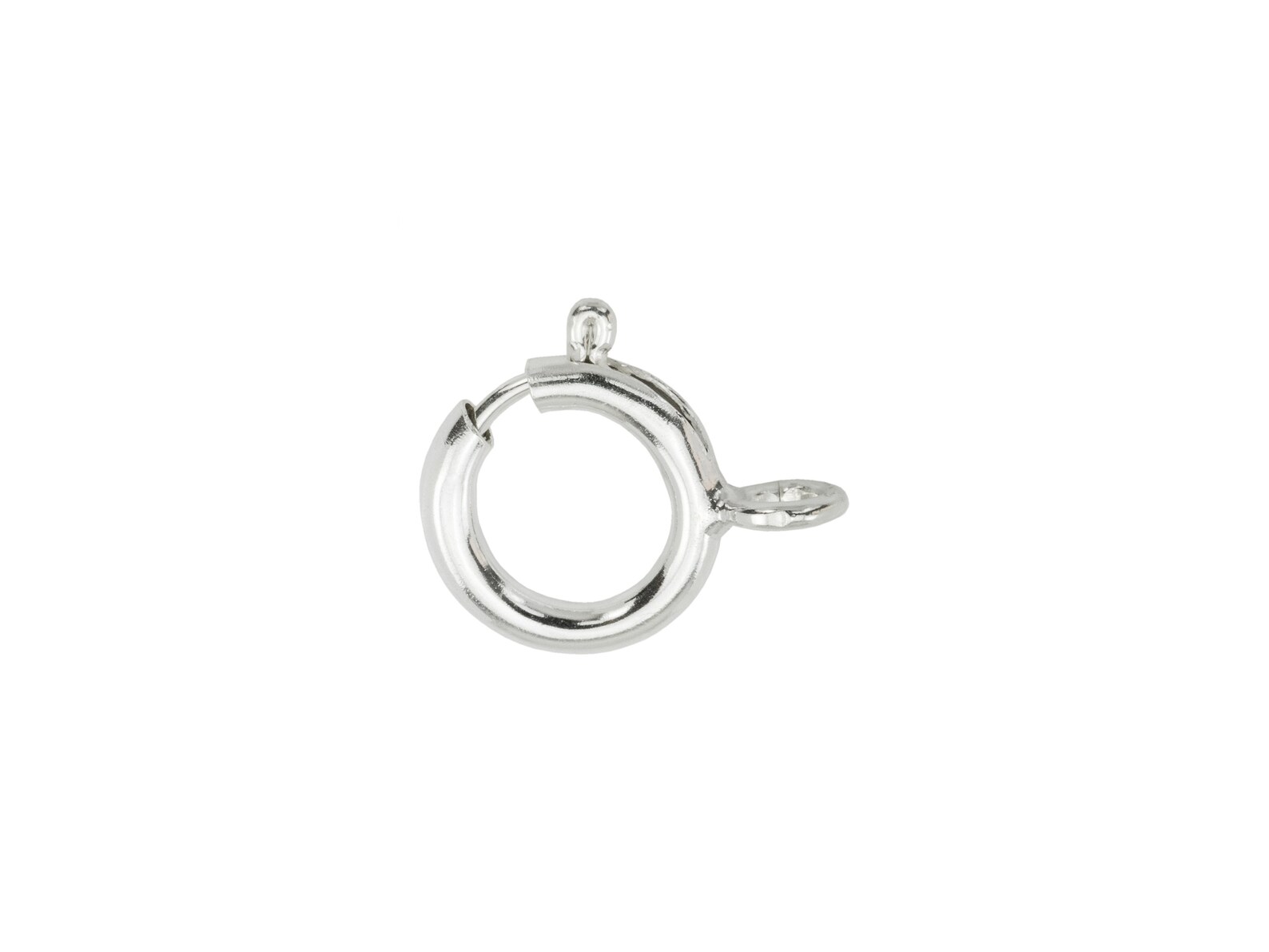 10 Pcs ~ Sterling Silver Spring Ring Clasp W/open Ring 6mm - Etsy