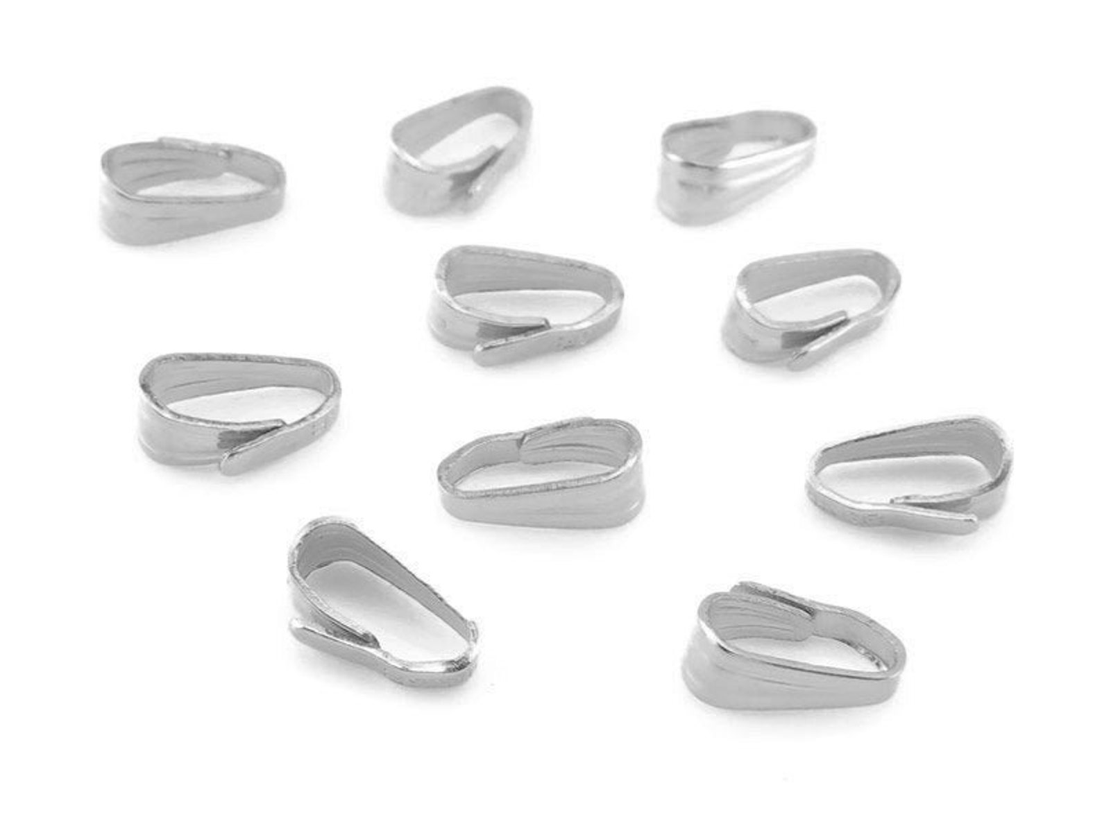 10 Pcs Sterling Silver Snap Bail 6.5mm X 2.25mm - Etsy UK