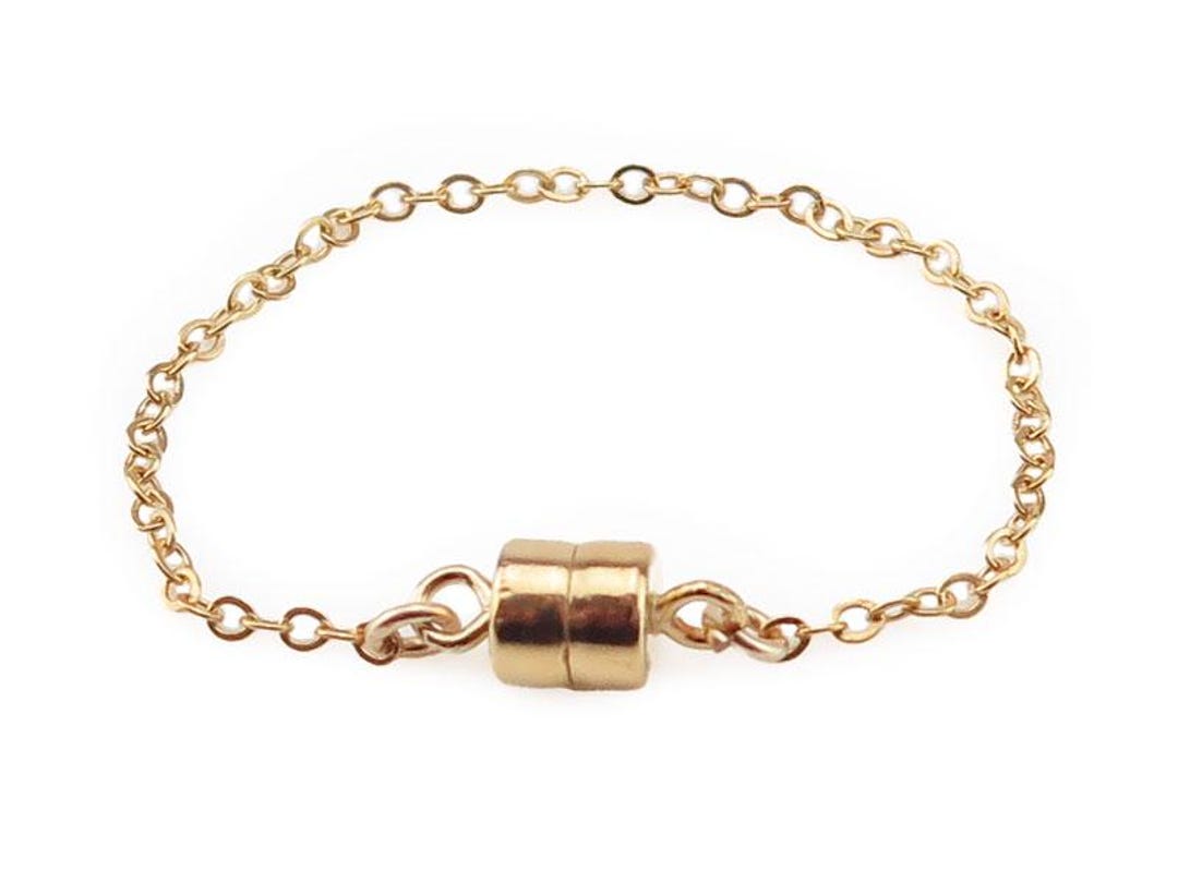 Gold Filled Magnetic Clasp With Safety Chain 70mm - Etsy