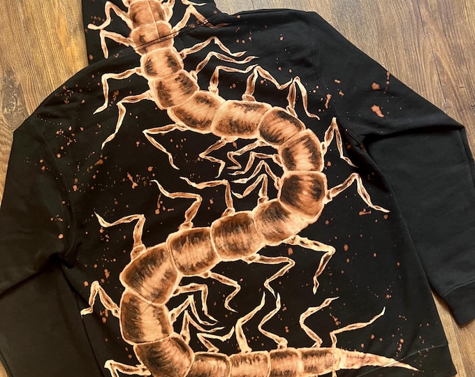 Centipede Bleach Painted Jumper - Etsy