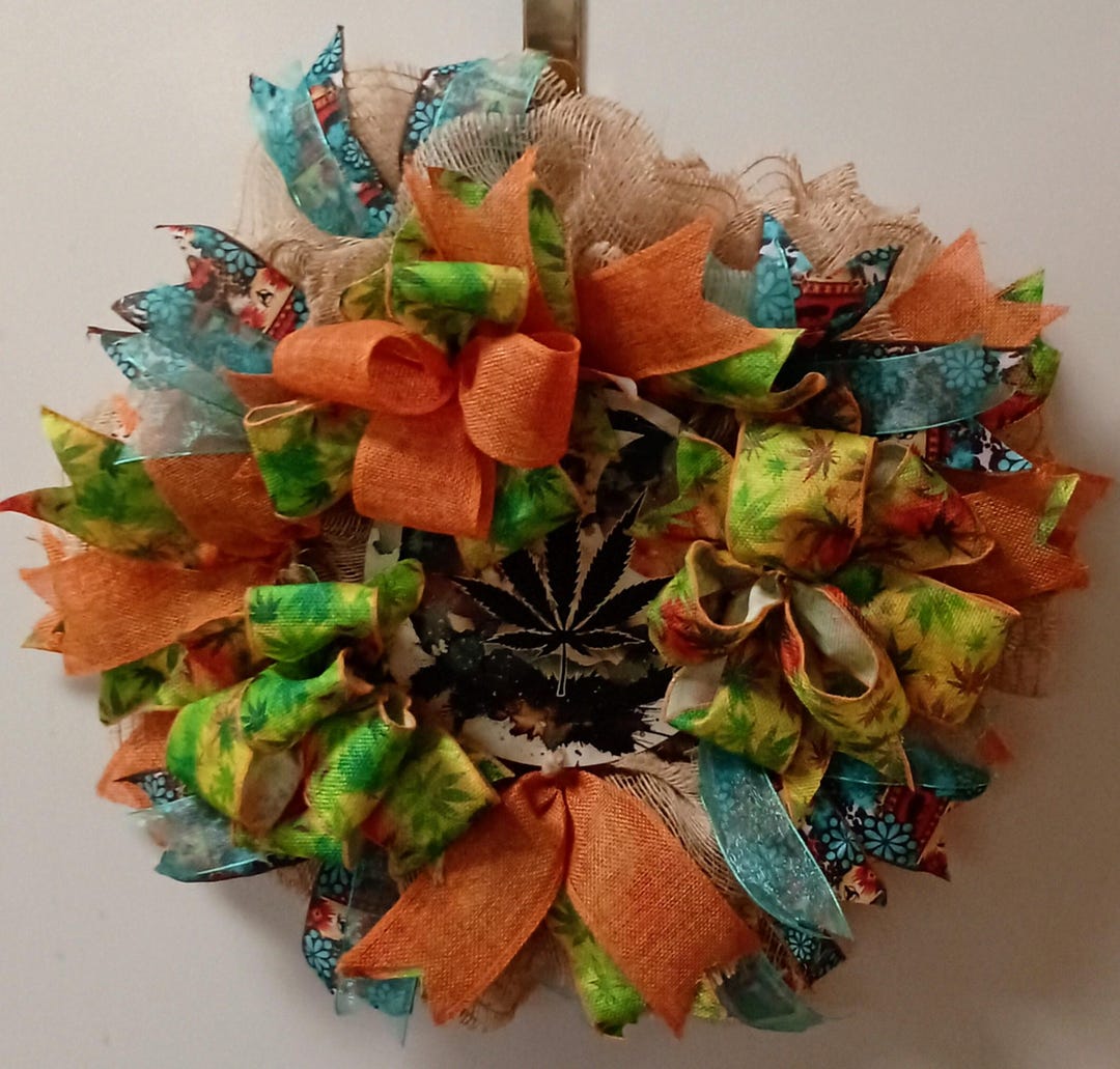 SHADES OF THE 60'S Deco Mesh Pancake Style Wreath - Etsy