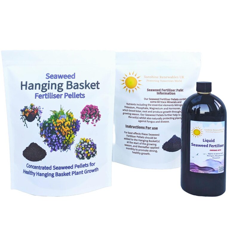 Premium Seaweed Hanging Basket Fertiliser 1KG | Packed With Organic ...