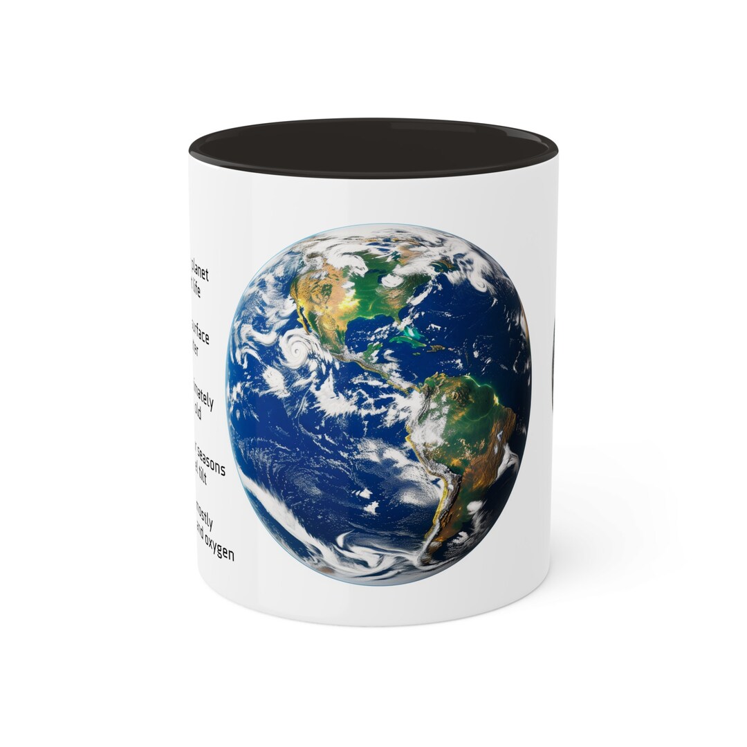 Earth Planet Mug - Fun Facts About Our Home Planet | Space-themed Gift ...