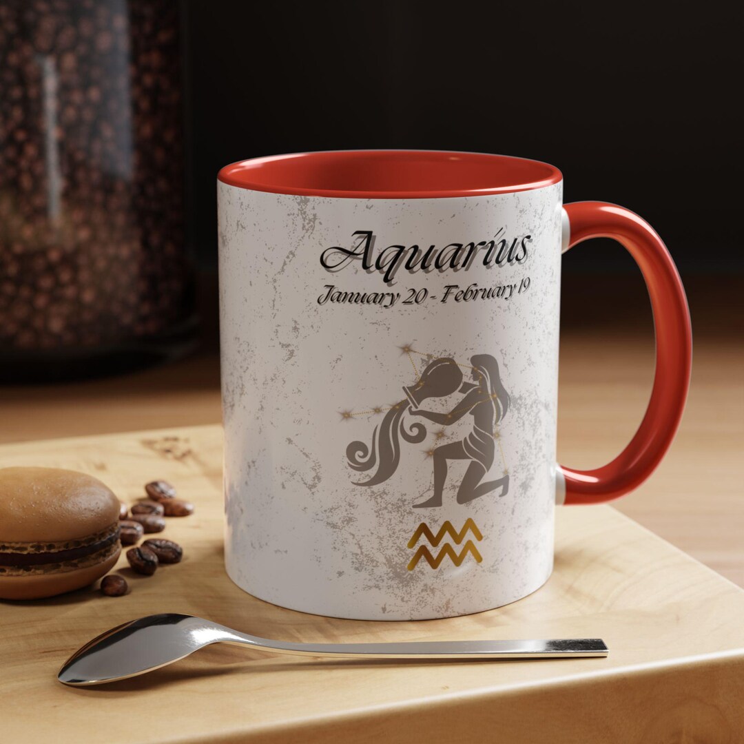 Aquarius Coffee Mug, Zodiac Constellation Ceramic Cup, Astrology Gift ...