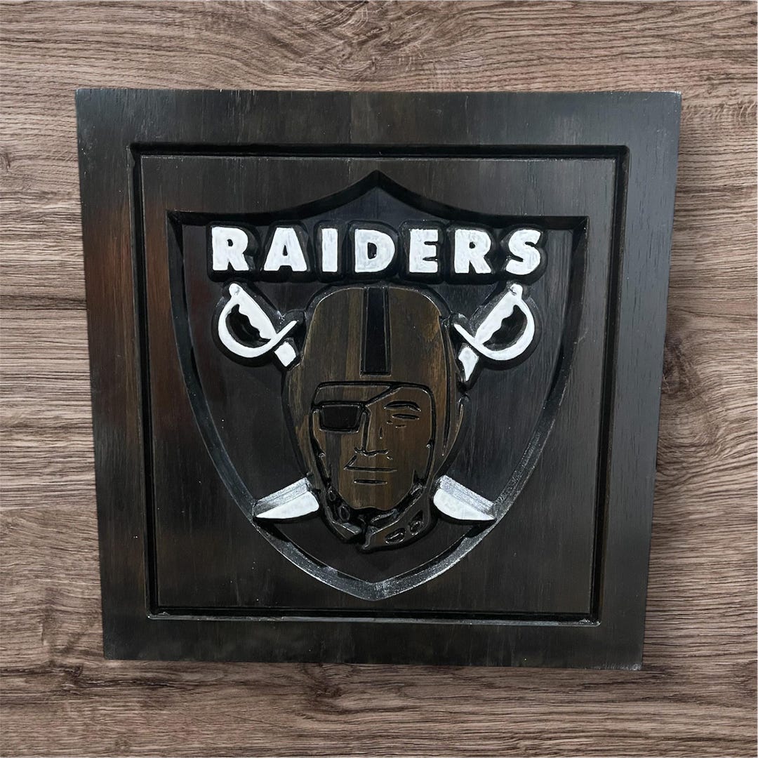 CNC Carved Raiders Wood Portrait, Wall Decor - Etsy