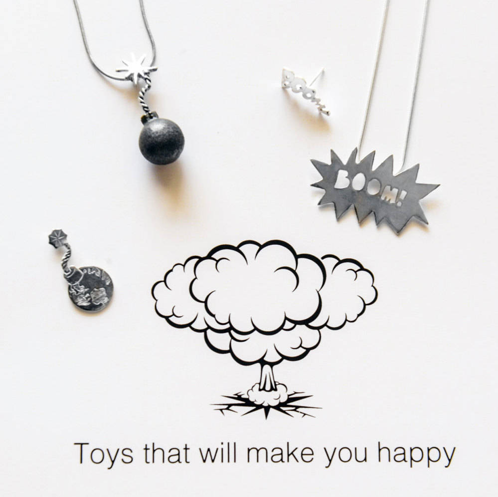 BOOM Sterling Silver Pendant Comic Book Silver Necklace Pow - Etsy