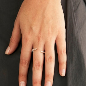 Sterling Silver Open Ring Architectural Ring Geometric - Etsy