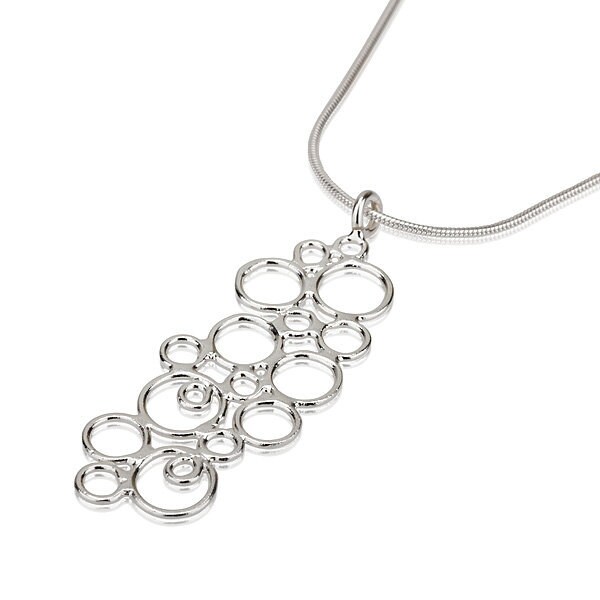 Bubbles Silver Pendantsterling Silver Circles Pendantbubbles - Etsy
