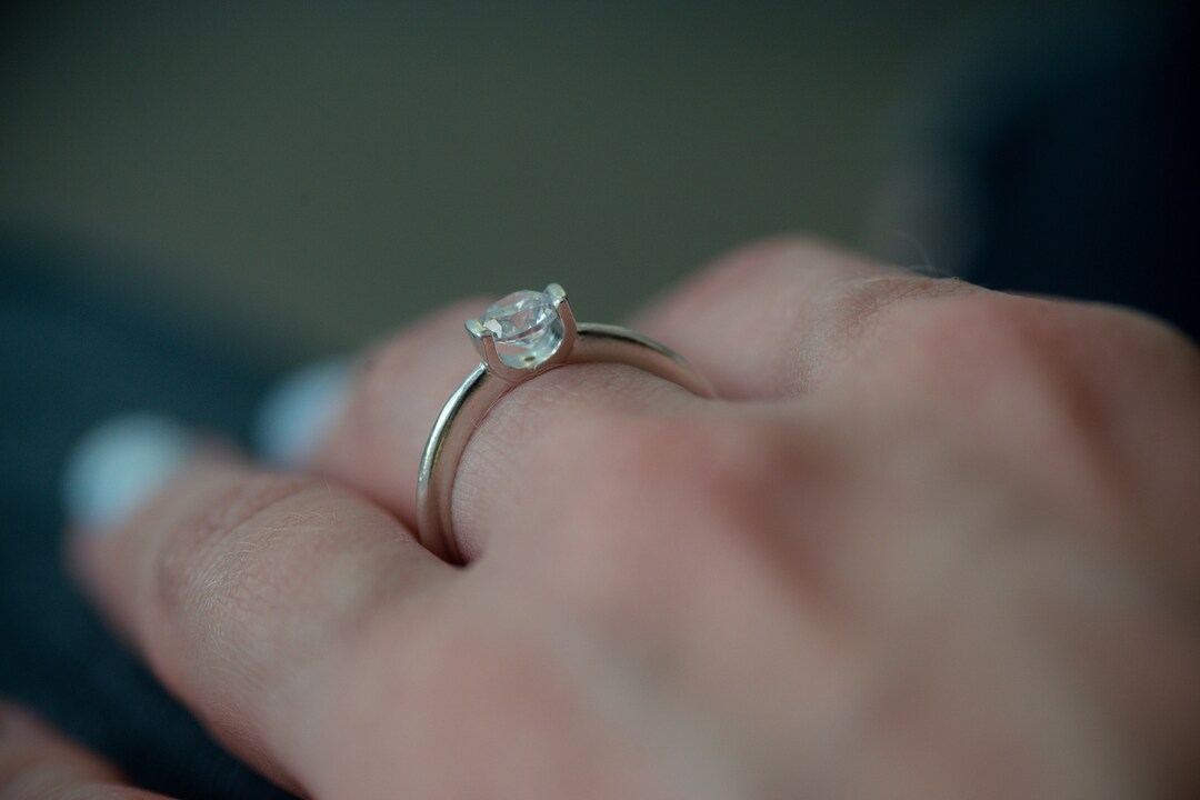 Unique Wedding Ring , Delicate Engagement Ring, Promise Ring, Silver ...
