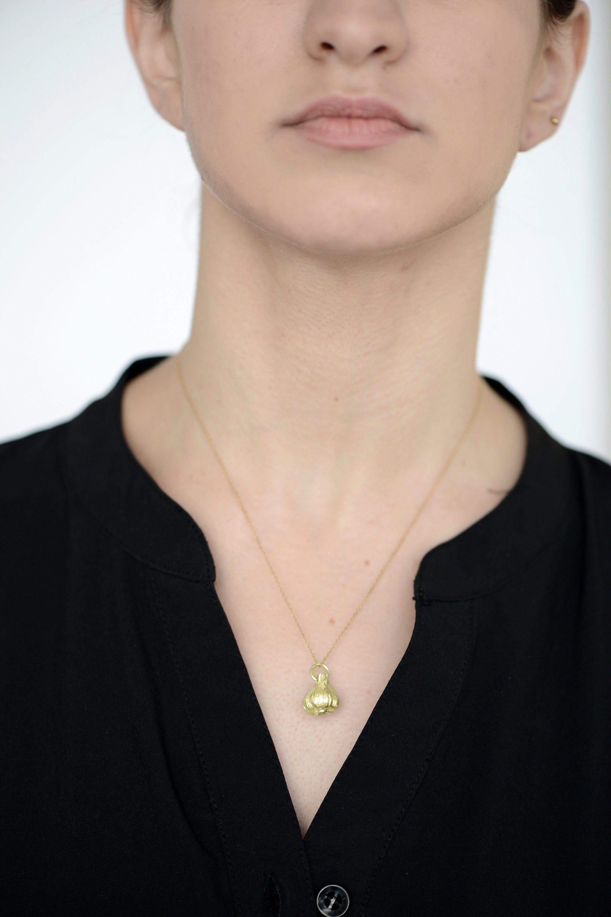 Garlic Silver Charm, Garlic Necklace, Garlic Bulb Pendant, Garlic ...