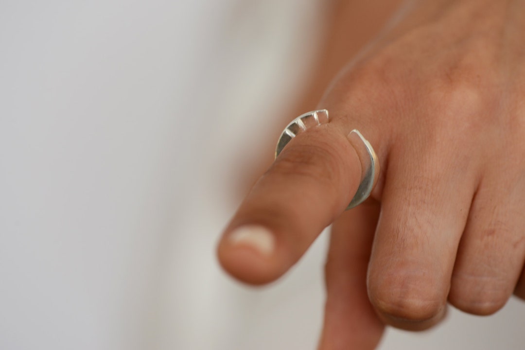 Sterling Silver Open Ring Architectural Ring Geometric - Etsy