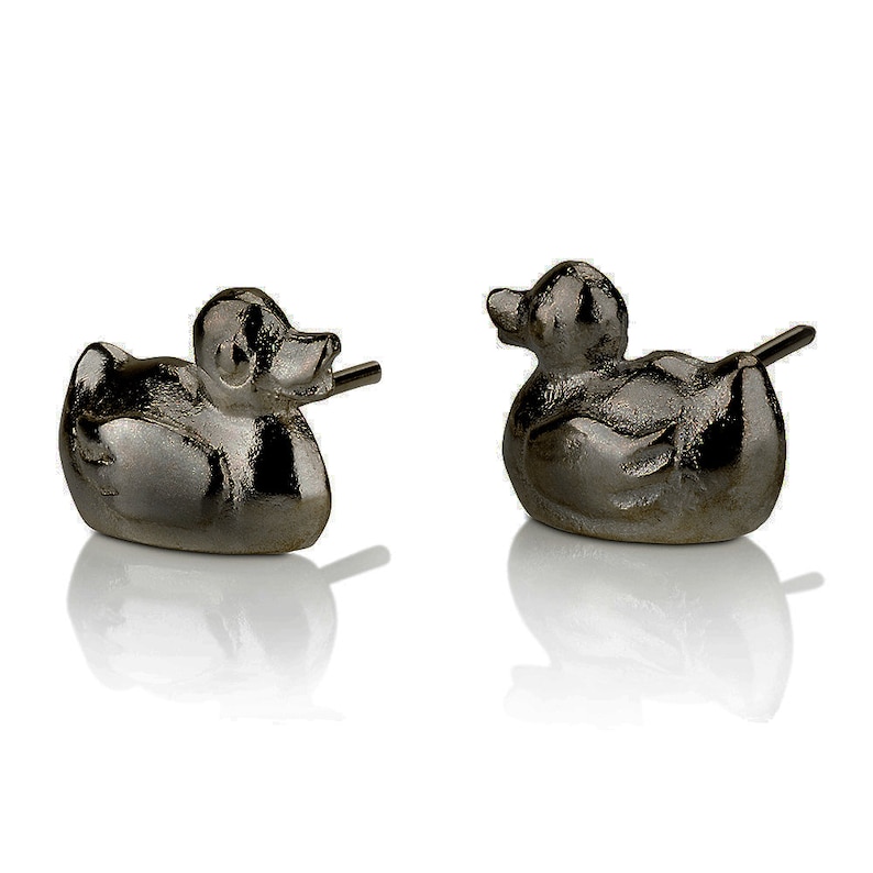 14k Gold Rubber Ducky Stud Earrings Gold Ear Studs Duck - Etsy