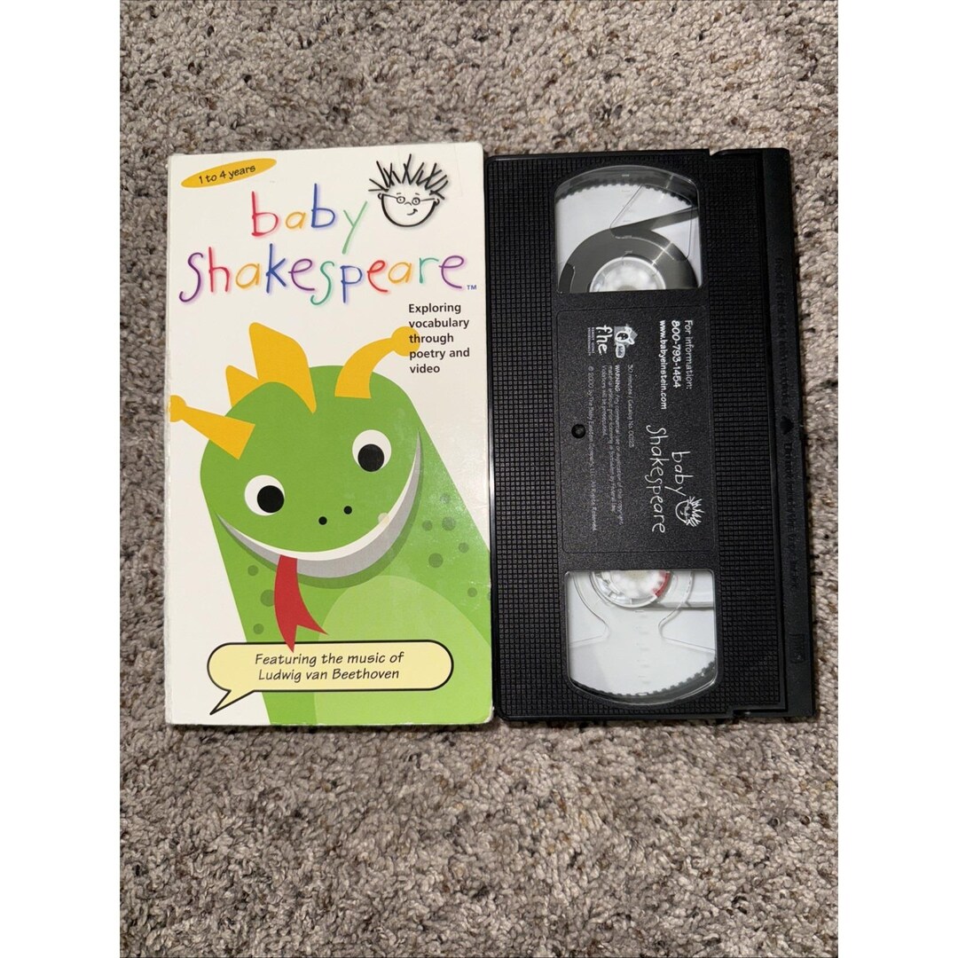 Baby Shakespeare VHS Tape 2000 1-4 Years Exploring Vocabulary Through ...