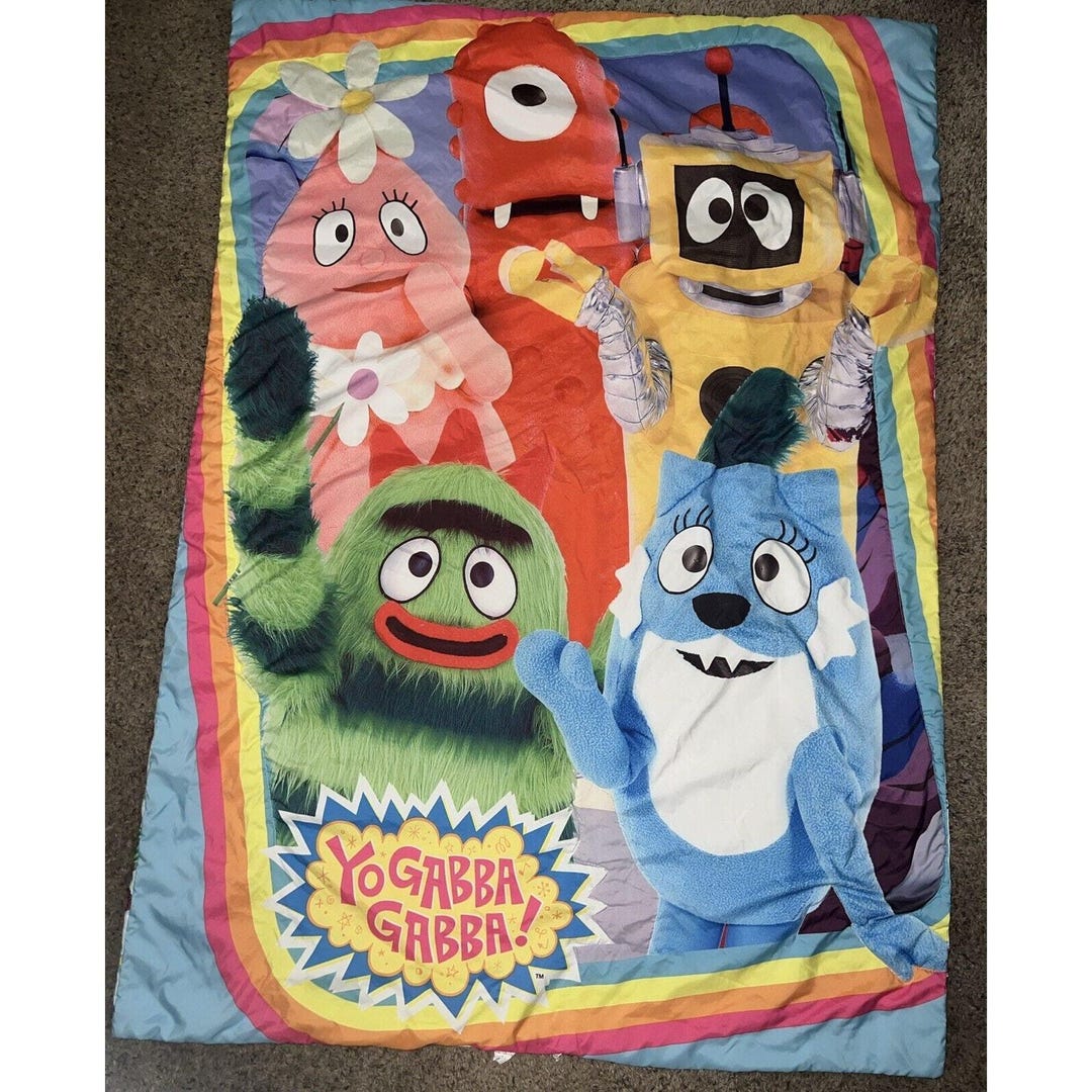 Yo Gabba Gabba Toddler Reversible Crib Blanket Comforter 43x58 2012 ...