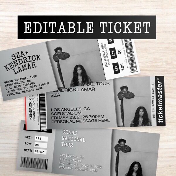 Sza Tour Ticket - Etsy