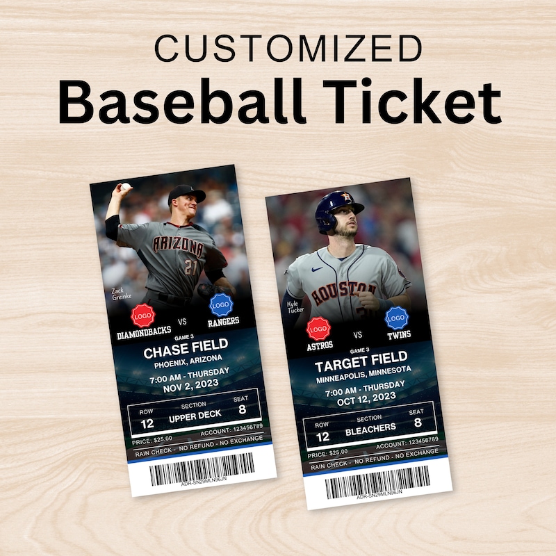 Baseball Ticket - Etsy