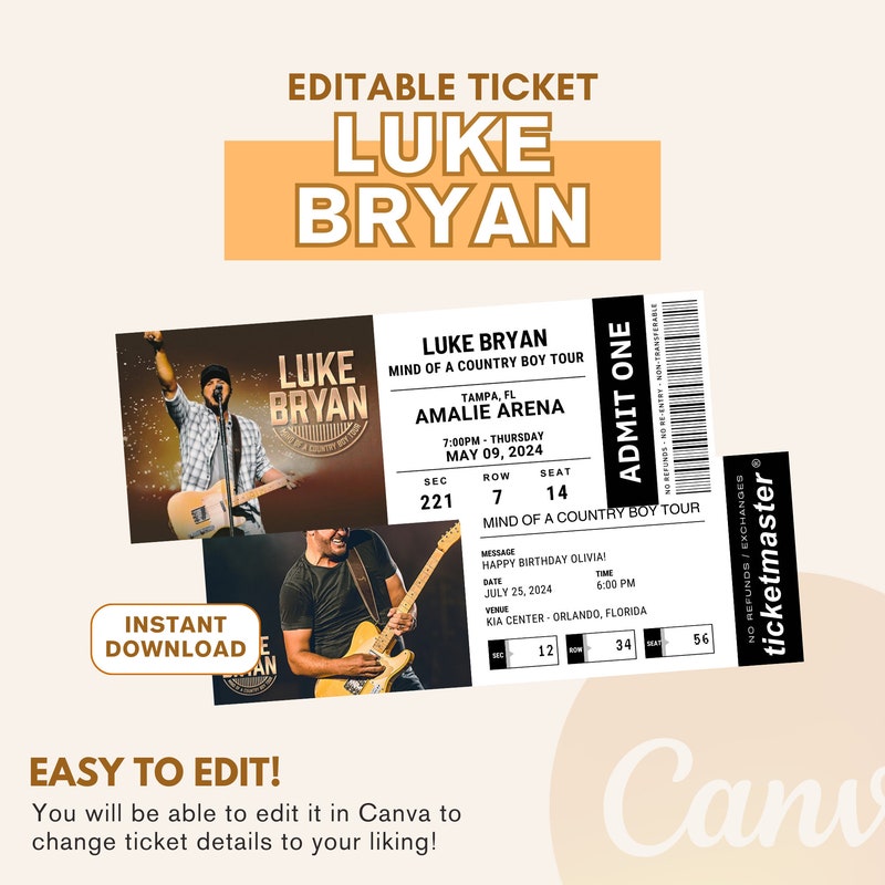 Luke Bryan - Etsy