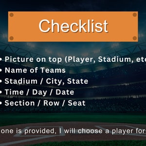 Personalized Baseball Ticket, Custom Baseball Keepsake, Surprise Gift ...