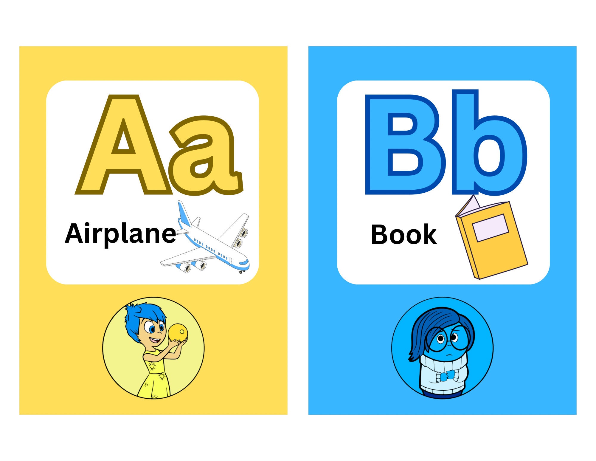 Inside Out 2 Alphabet Posters Letters With Pictures - Etsy