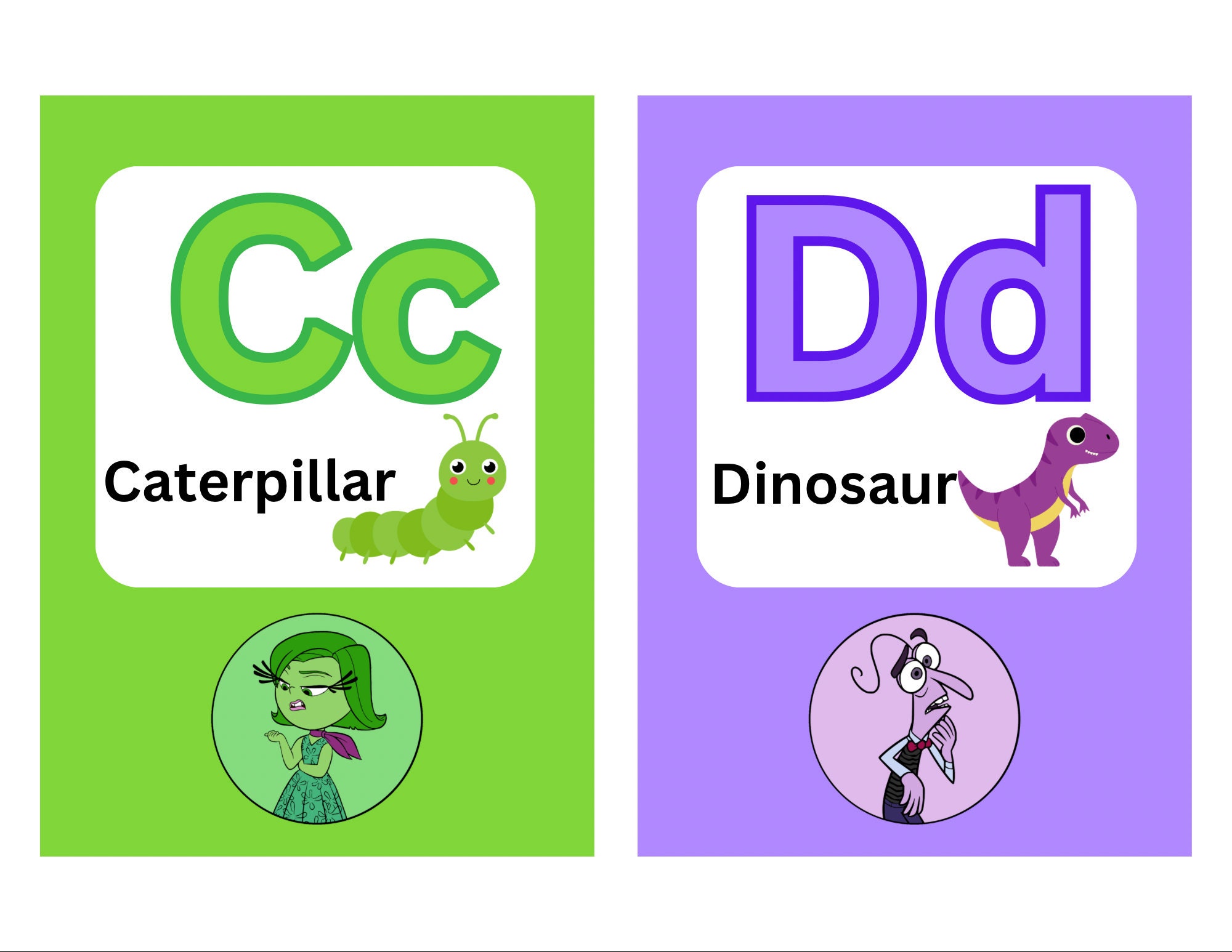 Inside Out 2 Alphabet Posters Letters With Pictures - Etsy