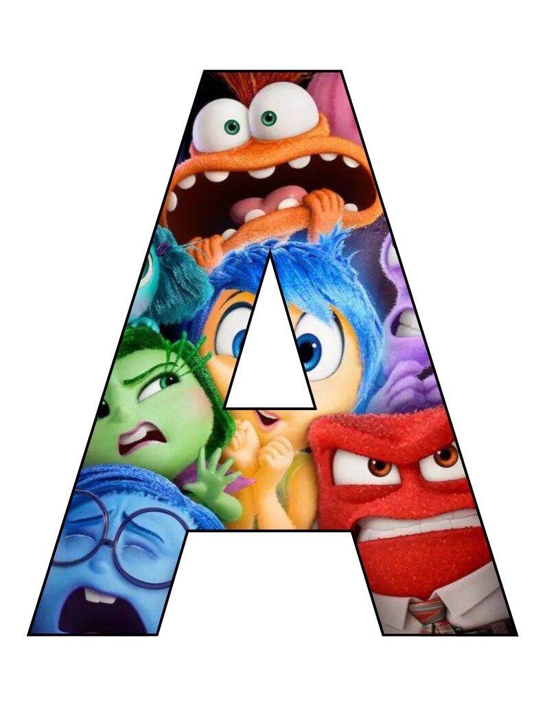 Letters and Numbers Inside Out 2 Theme - Etsy