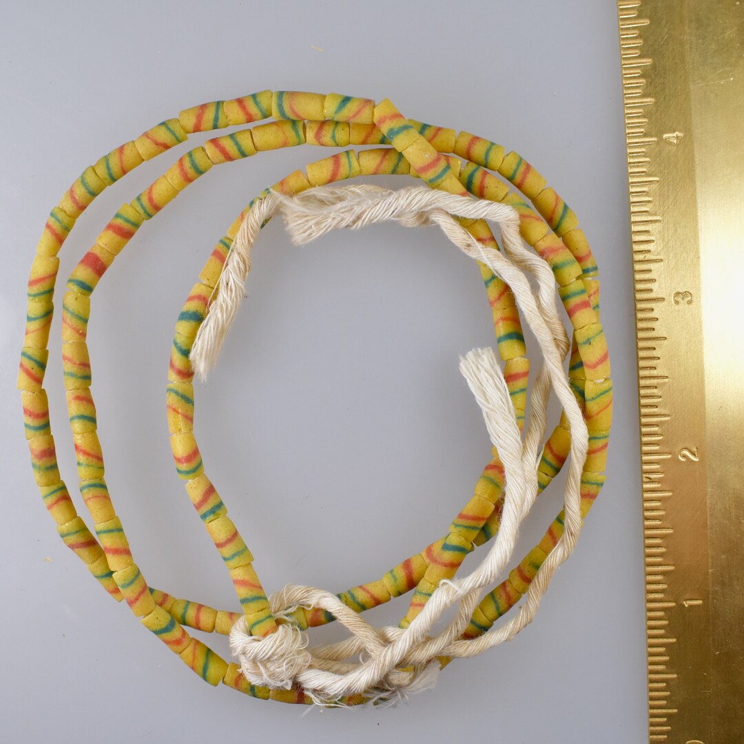 African Trade Beads Strand Small Sand Cast From Ghana 30 Ins - Etsy
