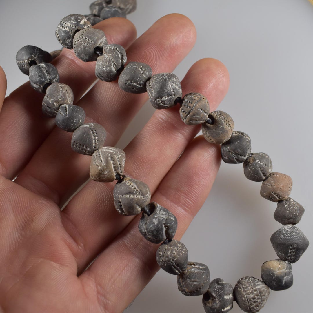 African Vintage Djenne Fine Old Spindle Whorl Clay Trade Beads - Etsy