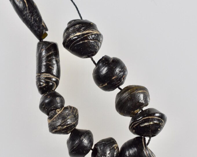 Indus Valley Rare Small Black Beads Early Glass Techniques Collectable ...