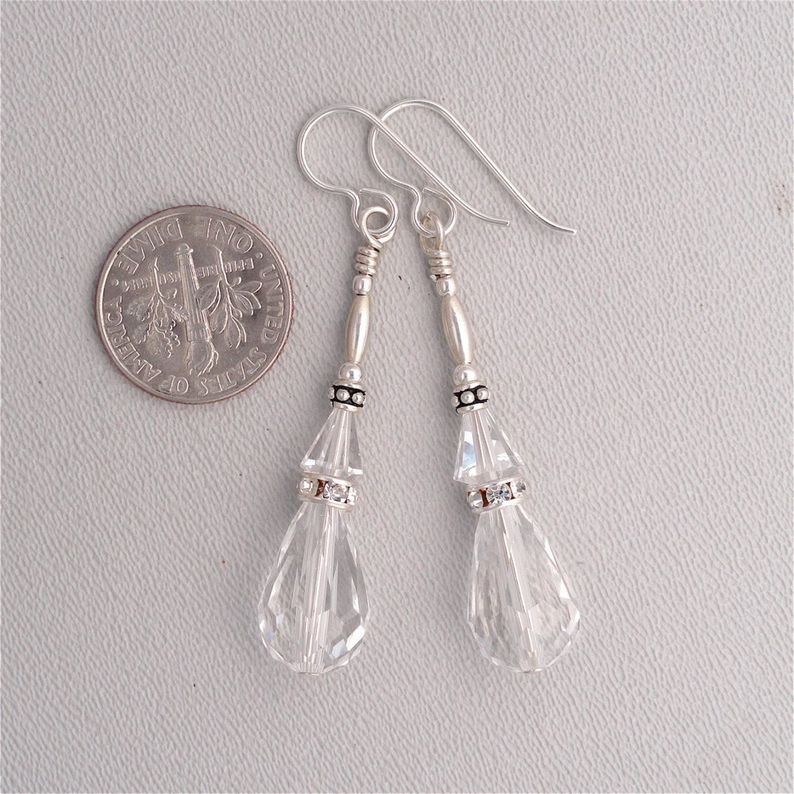 Wedding Earrings Swarovski Crystal Rhinestones Bridal Elegant by Kate ...