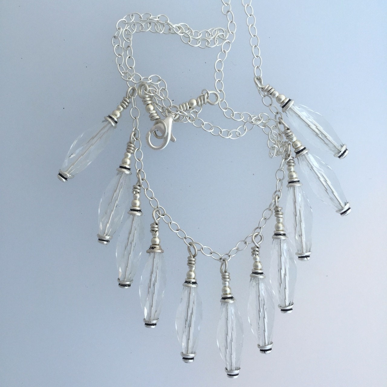 Rare Clear Swarovsky Crystal Beads in Necklace 17" by Kate Drew ...