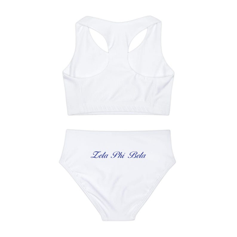 Zeta Phi Beta Girls Two Piece Swimsuit Greek Sorority Bathing Suit - Etsy